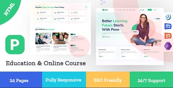 Penn - Education & Online Course HTML Template - Net1s.com Penn - Education & Online Course HTML Template - Net1s.com