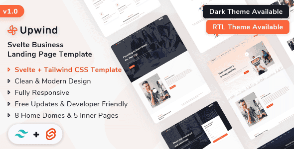 Upwind - Svelte Landing Page Template - Net1s.com Upwind - Svelte Landing Page Template - Net1s.com